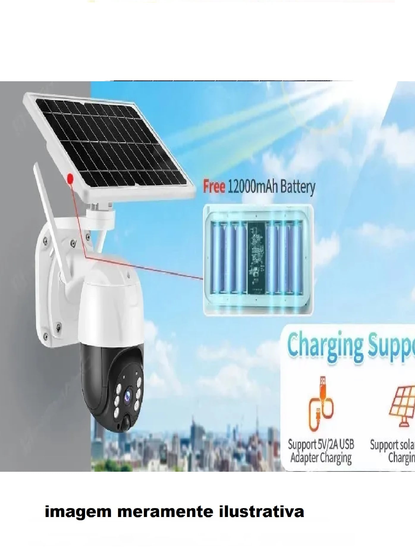 Somos Importador e distribuidor de Câmera Ip Com Painel Energia Solar ...