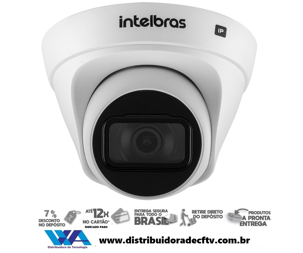 Câmera IP Intelbras VIP 3430 D Dome 4MP Full HD | Segurança Profissional