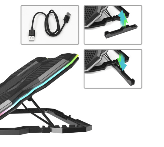 Somos especialista na venda de Base Gamer para Notebook 17,3 Polegadas ...