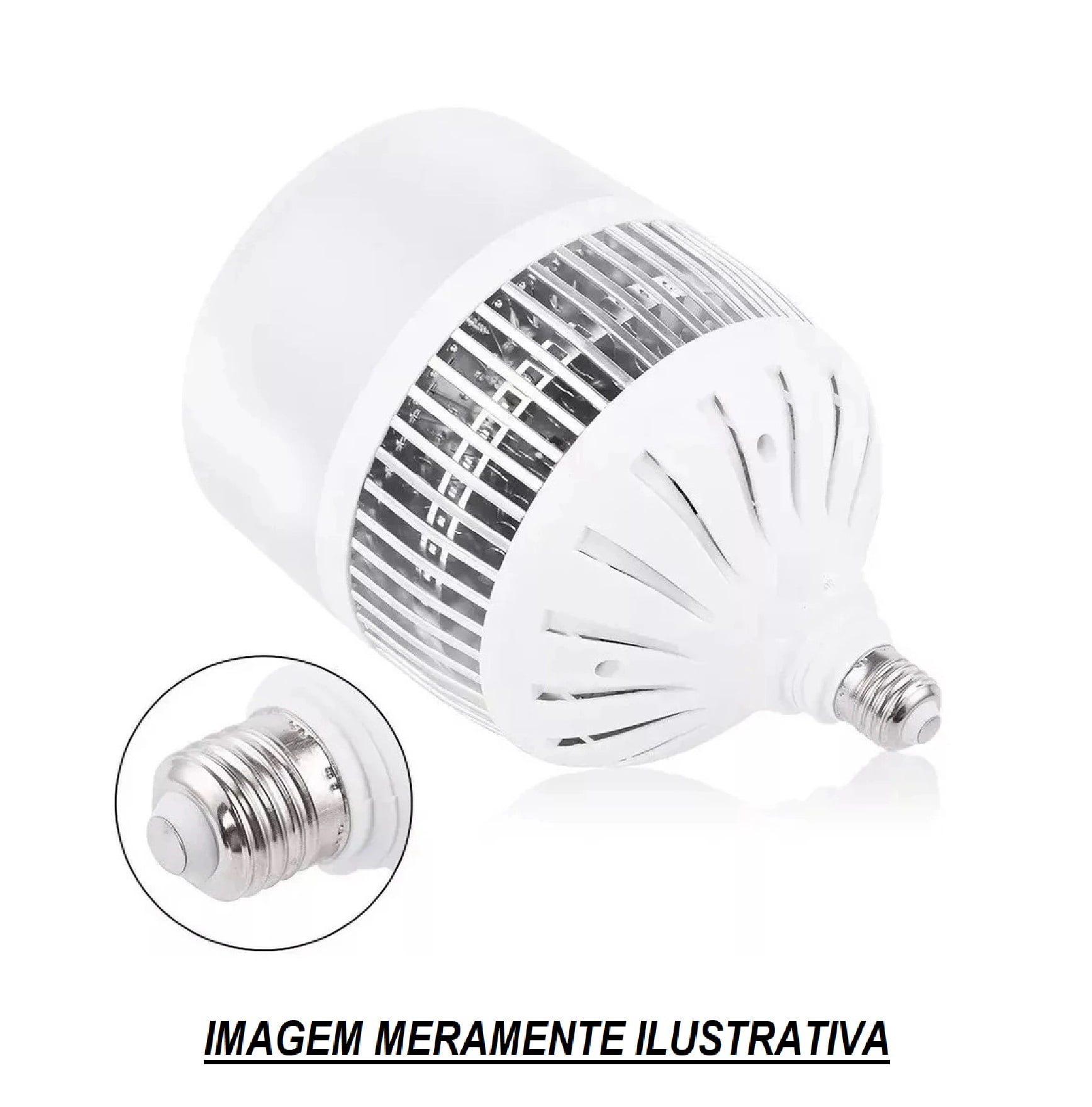 Somos Importador e distribuidor de Lâmpada Led Super Bulbo Alta Potência E27 Bivolt Branco Frio 70w
