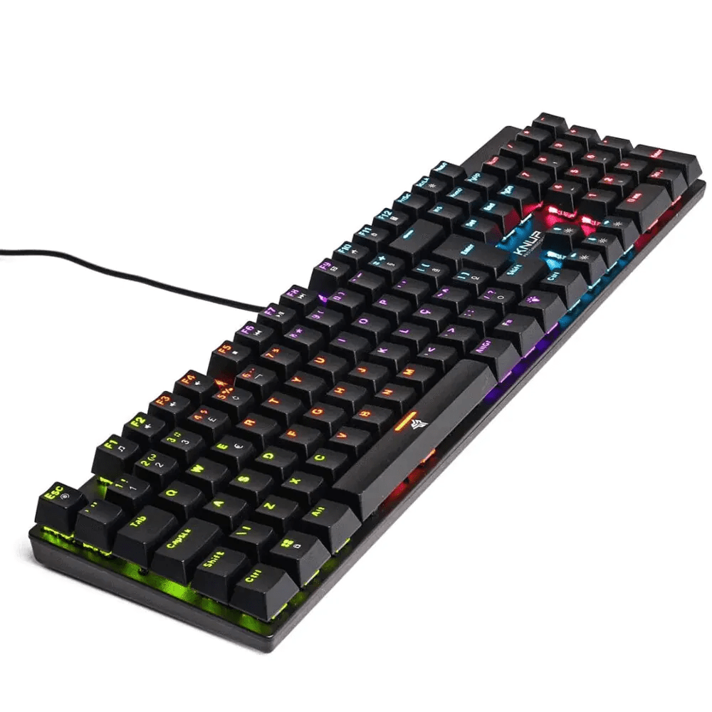 Teclado Mecânico Gamer KNUP KP-TE114 RGB Switch Blue com Anti-Ghosting