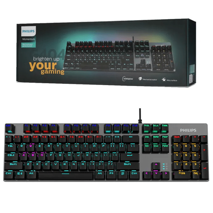 Teclado Mecânico Gamer Philips G404 SPK-8404 | LED RGB, Switch Mecânico ...