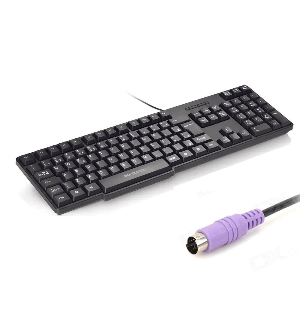 Teclado Multilaser Slim TC225 PS2 Preto | Queima de Estoque